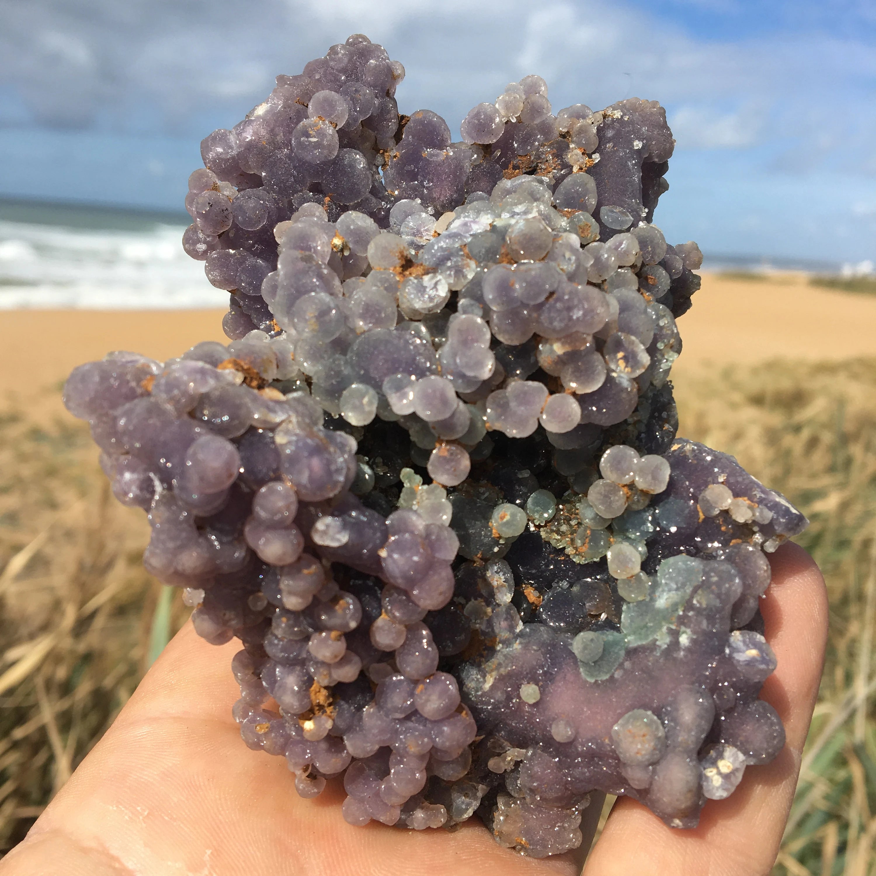 Botryoidal agate or 'grape' agate. Magnificent piece of 402 gr. - 125x ...